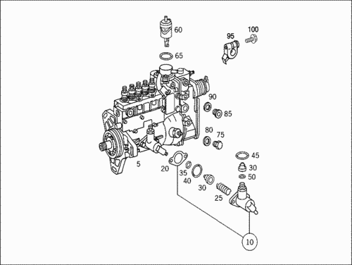 Mieszek, membrana gaszenia silnika Mercedes 124 Diesel